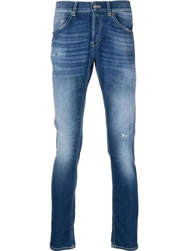 DONDUP Stonewashed Slim Jeans - Blue