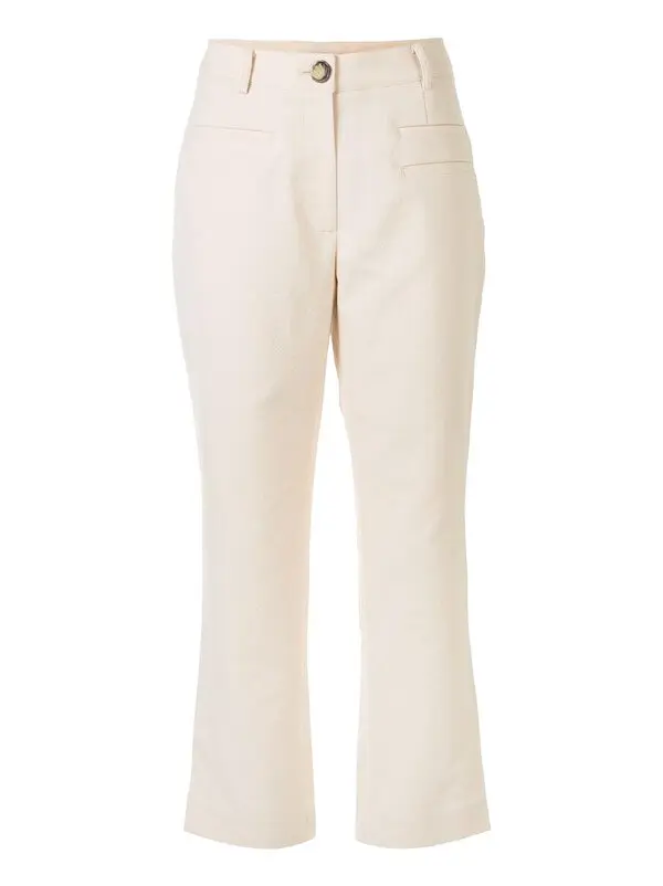 REJINA PYO Tailored Textured Trousers - Neutrals