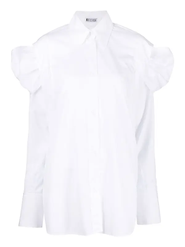 Maticevski Ruched Shirt - White