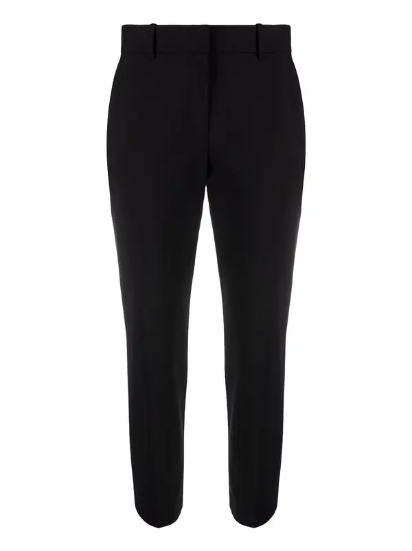 Theory Mid-rise Cropped Trousers - Black