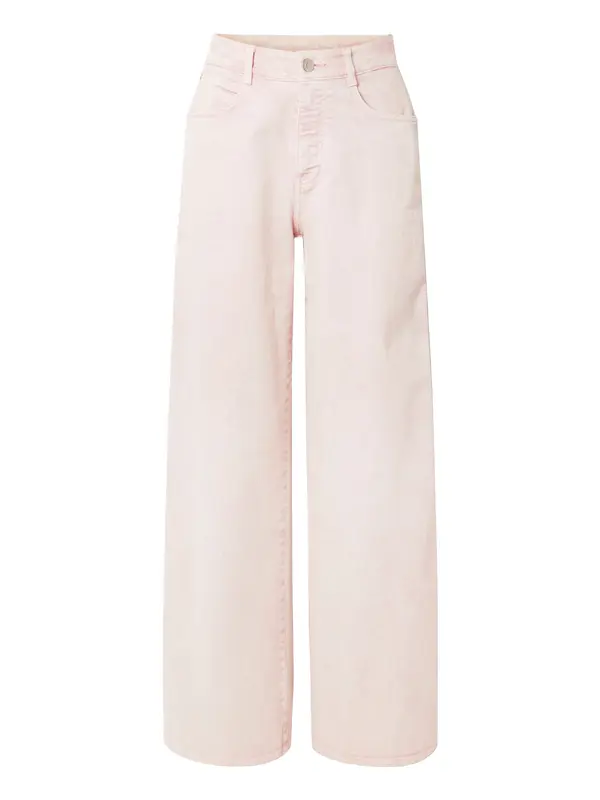 Stella McCartney Canvas-trimmed Wide-leg Jeans - Orange