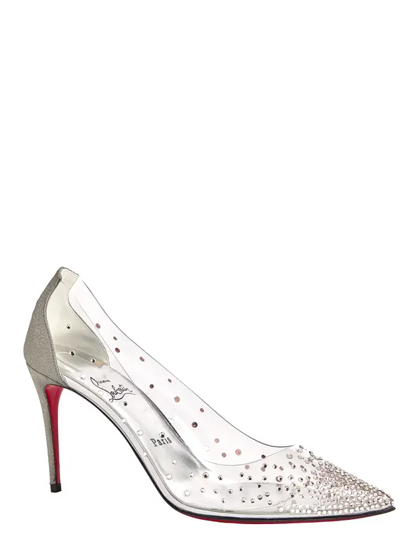 CHRISTIAN LOUBOUTIN Degrastrass 85 Pumps - Silver