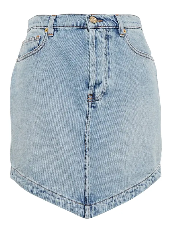 Alexandre Vauthier Asymmetric Denim Miniskirt - Blue