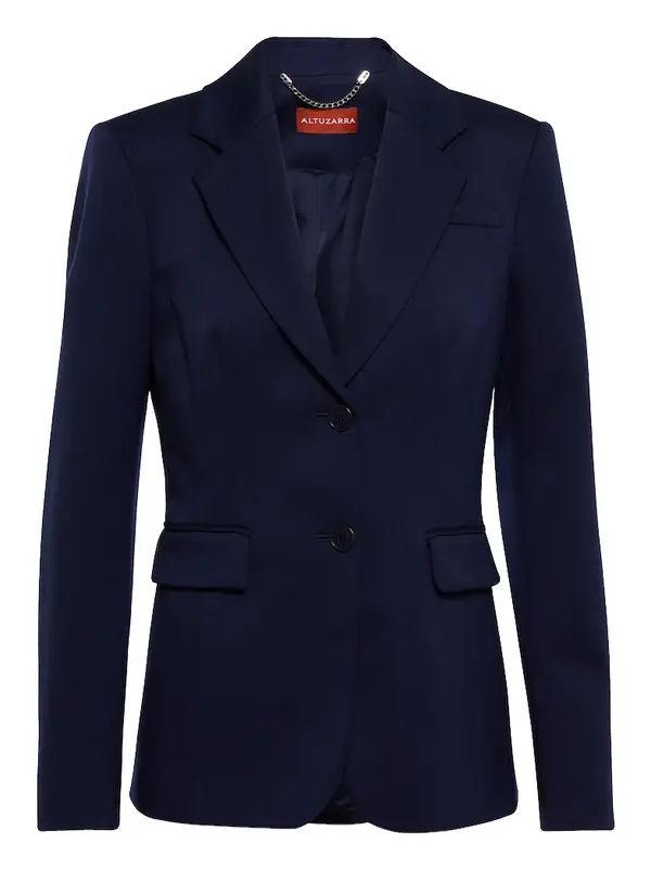 Altuzarra Fenice Virgin Wool Blazer - Blue