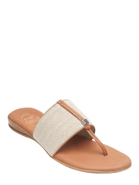 Andre Assous Featherweights™ Slide Sandal - Beige Linen