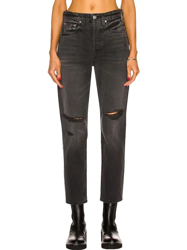 GRLFRND Karolina High-rise Straight Cropped Jeans - Lexington
