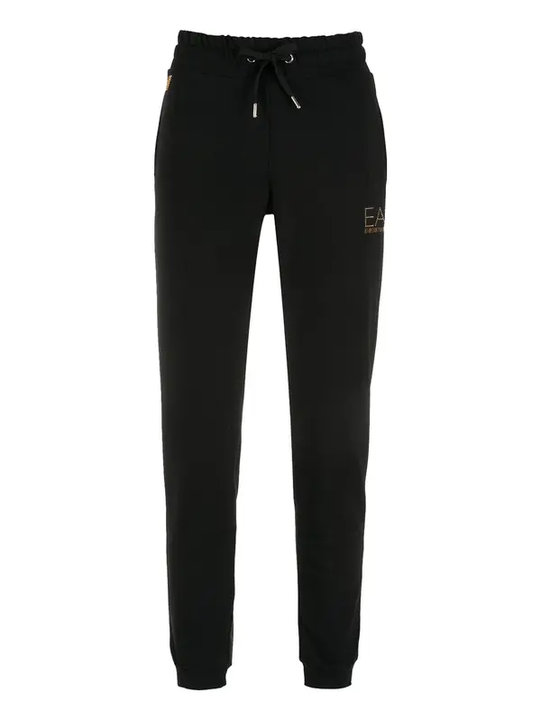 Emporio Armani Studded Logo Track Pants - Black