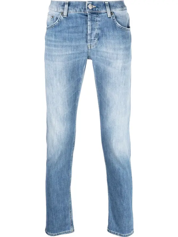 DONDUP Stonewashed Straight-leg Jeans - Blue