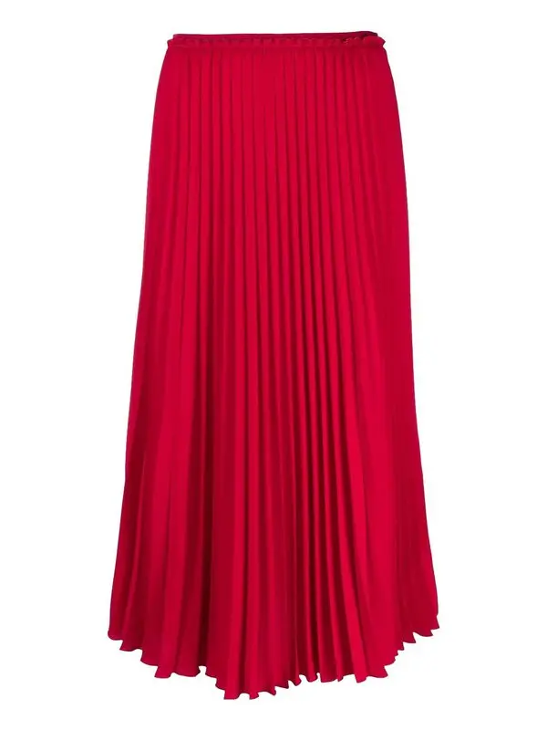 Red Valentino Pleated Midi Skirt - Pink