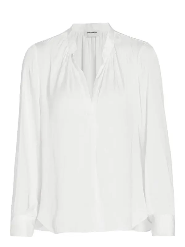 Zadig&Voltaire Tink Draped Satin Blouse - Ecru