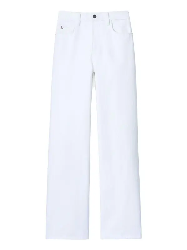 Lafayette 148 New York High-rise Wide-leg Jeans - White