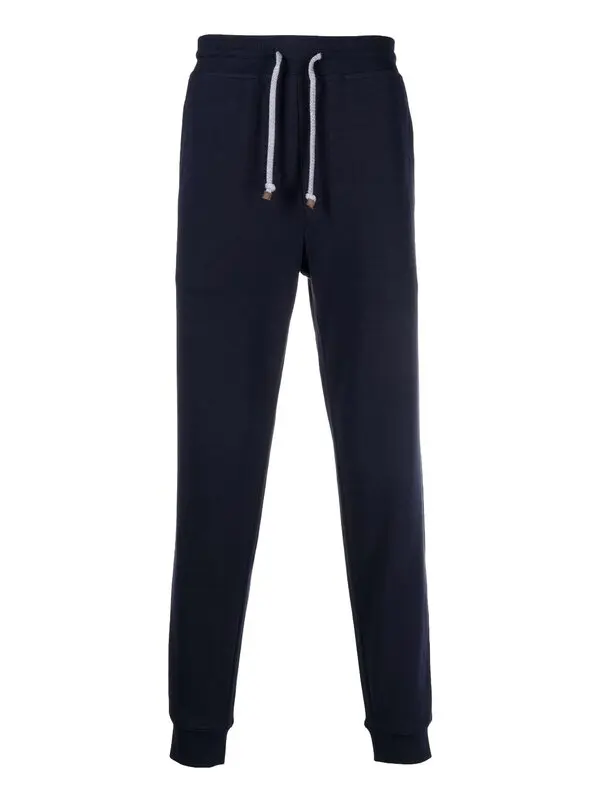 Brunello Cucinelli Tapered-leg Track Pants - Blue
