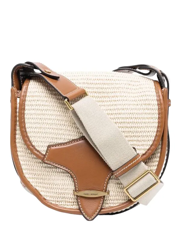 Isabel Marant Botsy Leather-trim Crossbody Bag - Neutrals