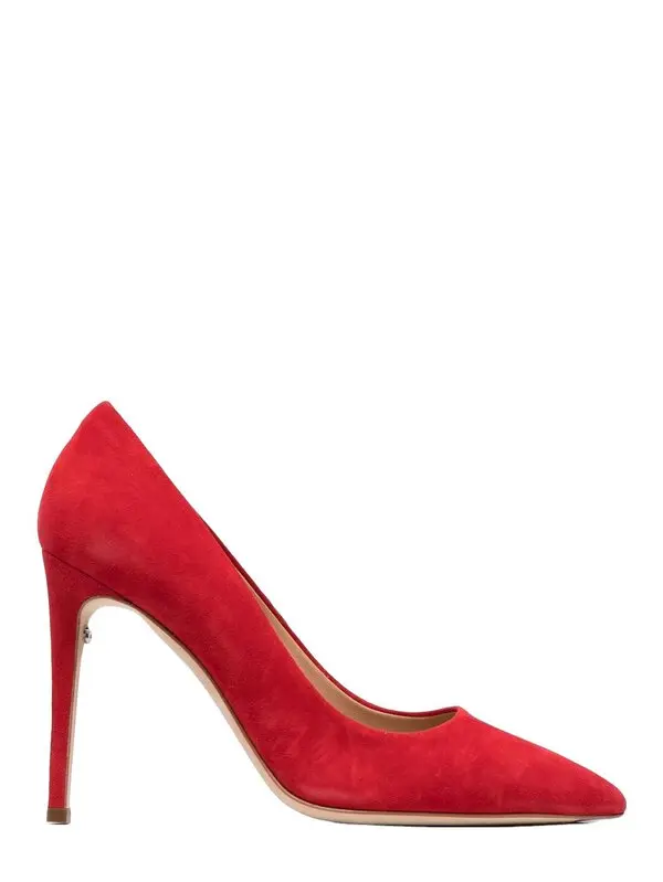 FERRAGAMO Pointed 110mm Suede Pumps - Red