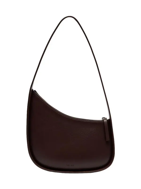 THE ROW Half Moon Leather Shoulder Bag - Brown