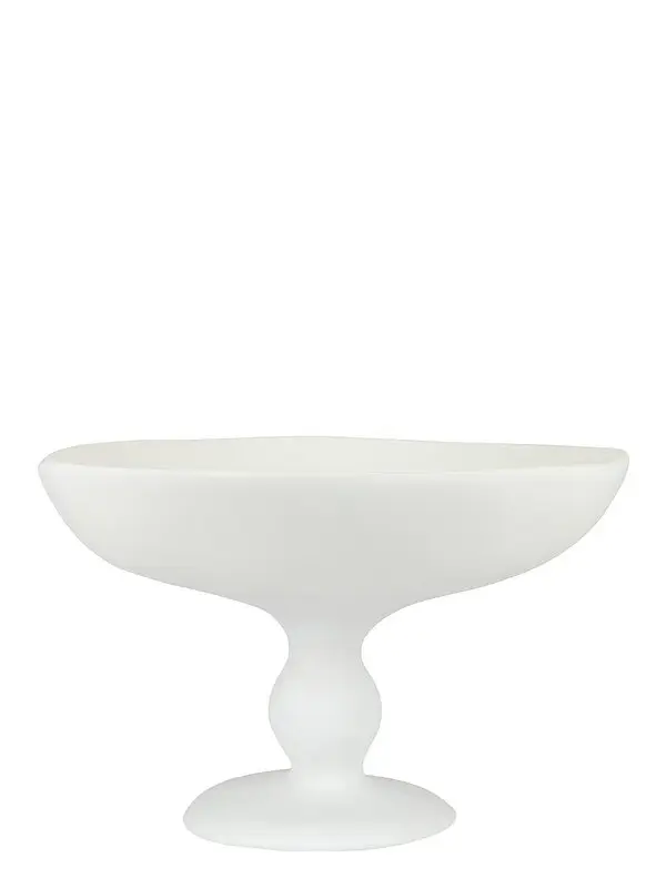 TINA FREY DESIGNS Large Pedestal Bowl - White