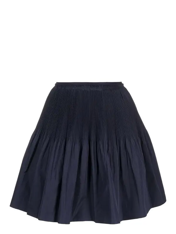 Red Valentino A-line Pleated Skirt - Blue