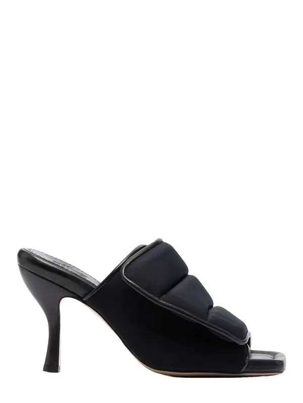 GIABORGHINI Padded Leather High Heel Sandals - Black