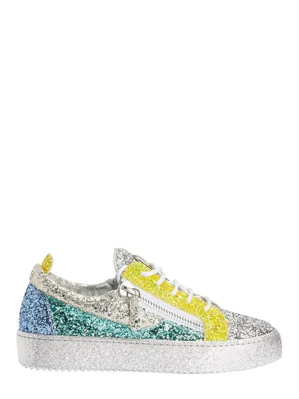 GIUSEPPE ZANOTTI Gail Glitter Sneakers - Grey