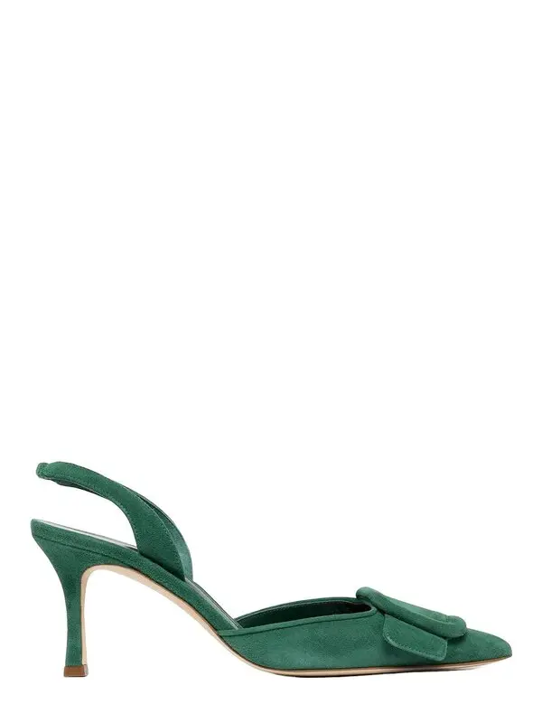 Manolo Blahnik Maysale Slingback Pumps - Green