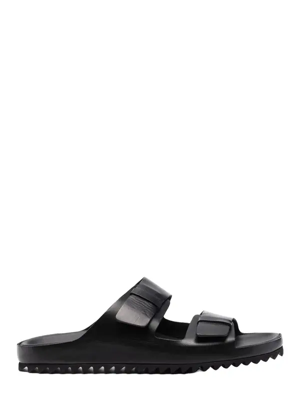 Officine Creative Double Strap Flat Sandals - Black