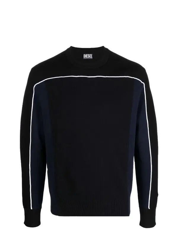DIESEL® K-wichita Piped Sweatshirt - Black