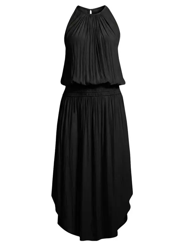 Ramy Brook Audrey Sleeveless Blouson Midi Dress - Black