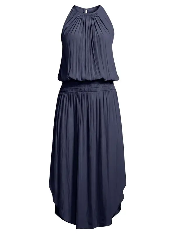 Ramy Brook Audrey Sleeveless Blouson Midi Dress - Navy