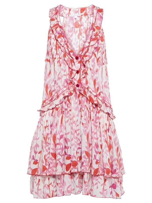 Poupette St Barth Mae Printed Mini Dress - Pink