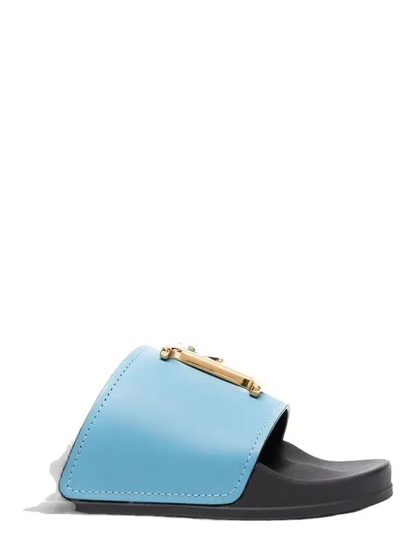 Dsquared2 Logo-plaque Open-toe Slides - Blue