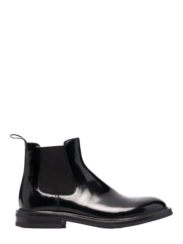 SCAROSSO Eric Leather Chelsea Boots - Black