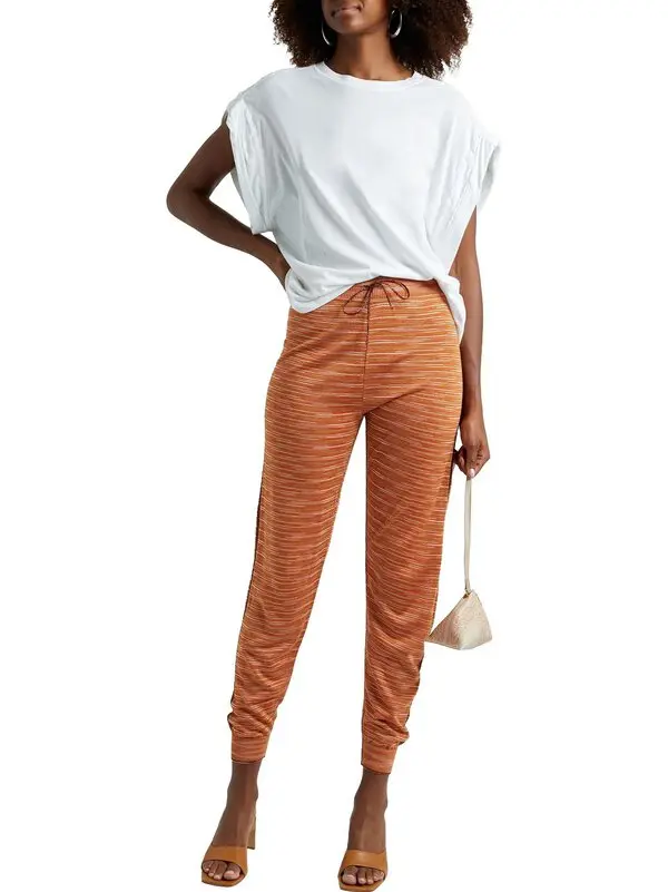 Missoni Mélange Knit Tapered Pants - Orange