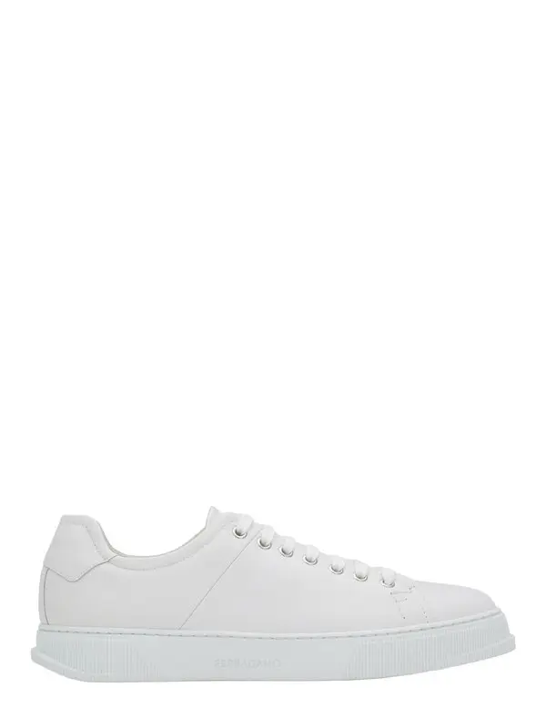 FERRAGAMO Low-cut Leather Sneakers - White