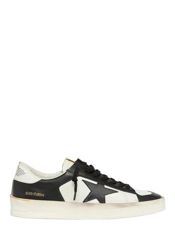 Golden Goose Stardan Leather Low-top Sneakers - Black White