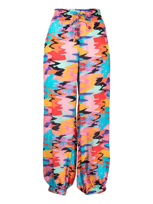 Solid & Striped Graphic-print Trousers - Multicolour