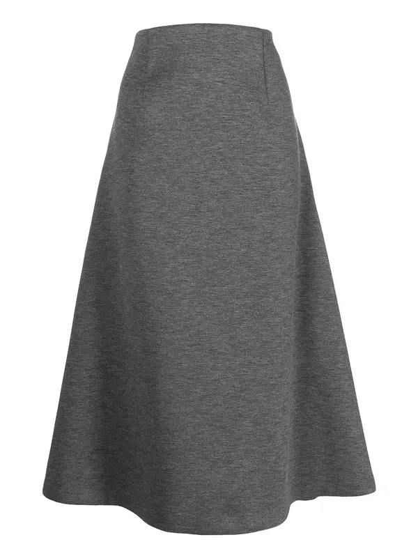 ENFOLD High-waist Midi Skirt - Grey