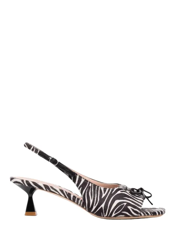 SCAROSSO Bella Zebra-print Pumps - Black