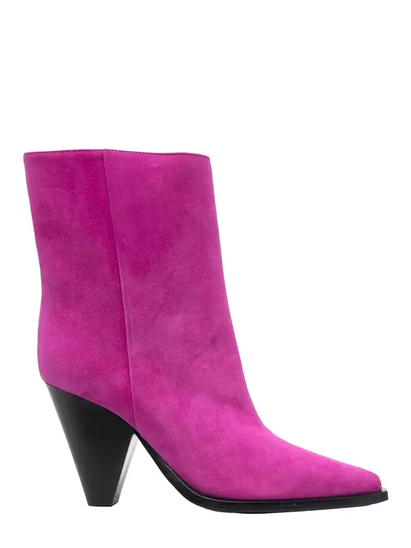 SCAROSSO Emily Suede Boots - Pink