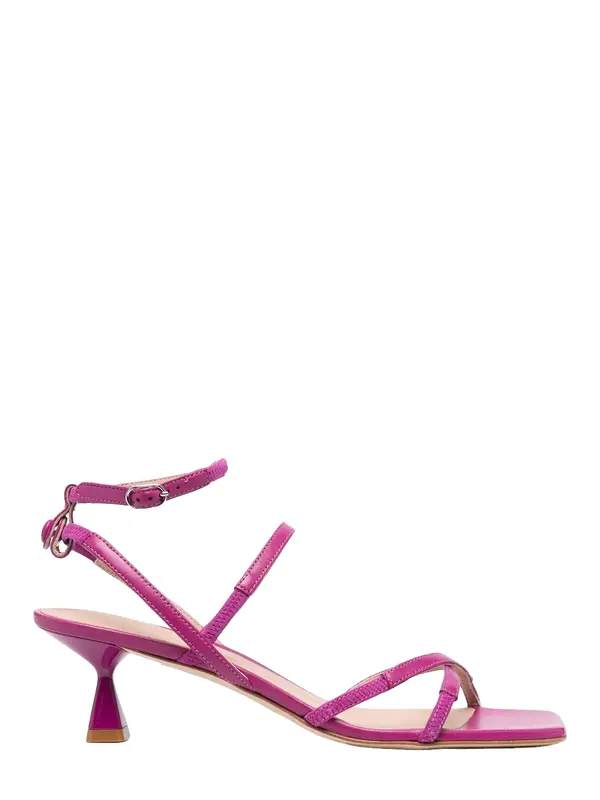 SCAROSSO Sally Leather Sandals - Pink