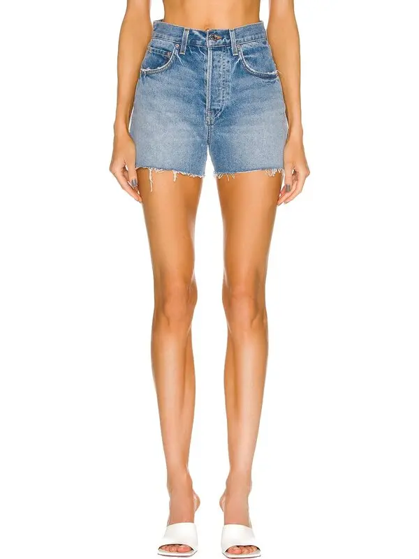 GRLFRND Jules High Rise Denim Short - Wave Hill