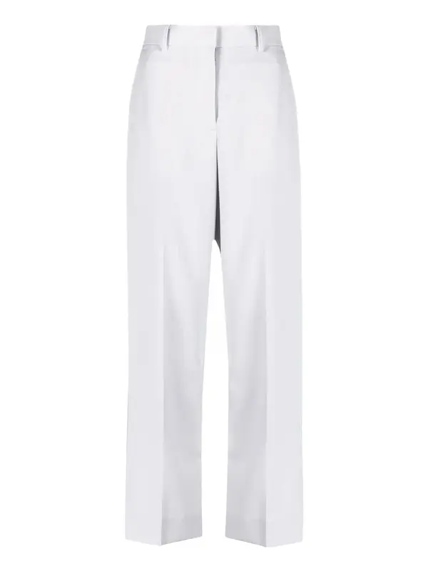 Sacai Side-stripe Straight-leg Trousers - Grey