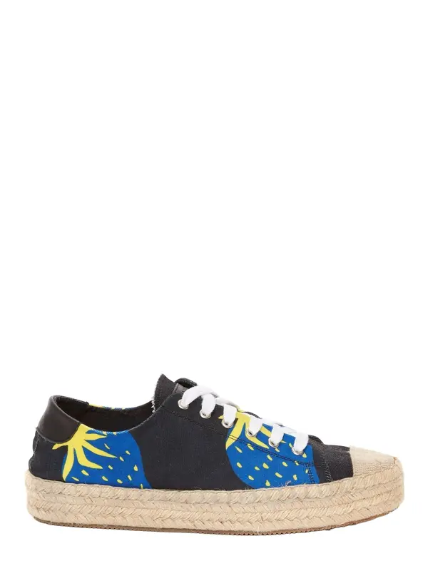 JW Anderson Strawberry-print Sneakers - Black