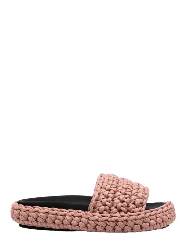 N°21 Braided Rope Flatform Slides - Pink