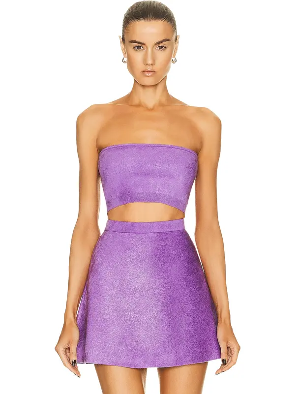 Alaïa Velvet Bandeau Top - Glycine