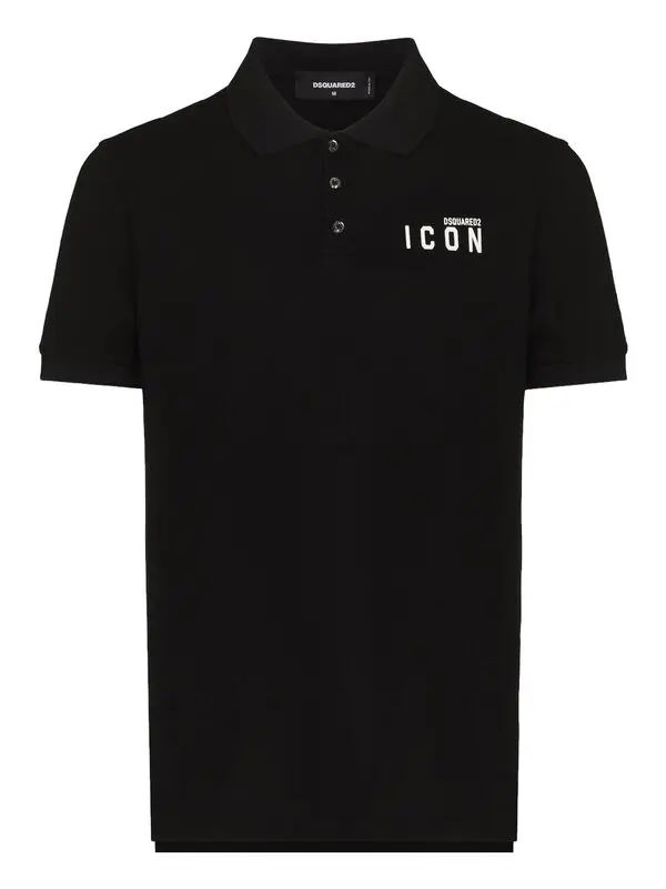 Dsquared2 Icon-print Polo Shirt - Black