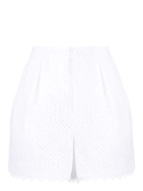 Dice Kayek Perforated-design Shorts - White