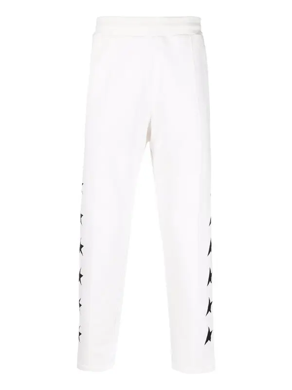 GOLDEN GOOSE Star Print Track Pants - White