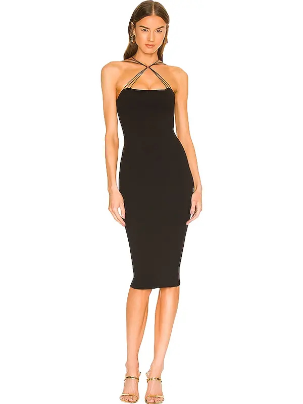 NOOKIE Trinity Two Way Midi Dress - Black
