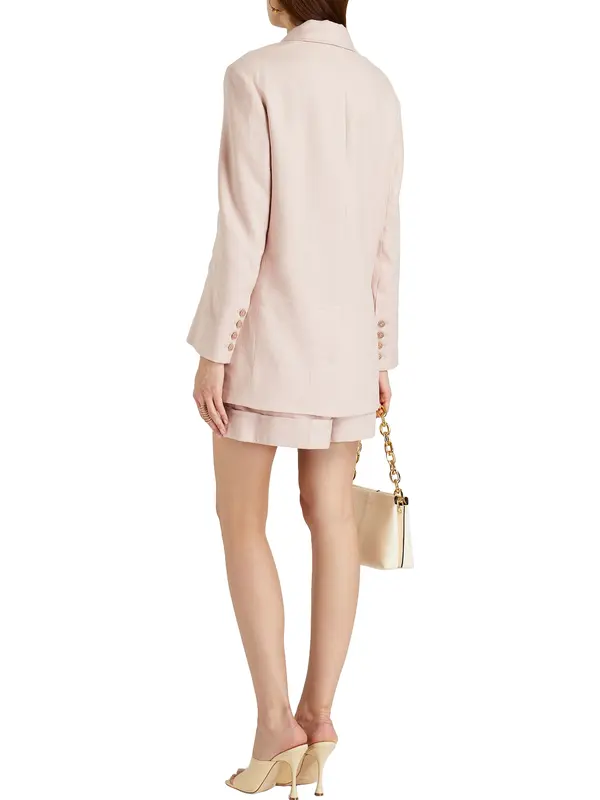 Zimmermann Linen-blend Twill Blazer - Blush