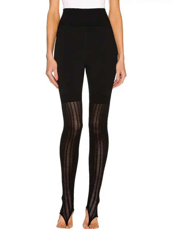 Alaïa Lace Legging In Black - Noir